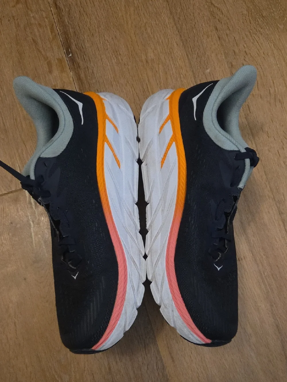 Hoka | Shoes | Hoka Womens Clifton 7 Blue Haze Running Shoe Navy Orange ...